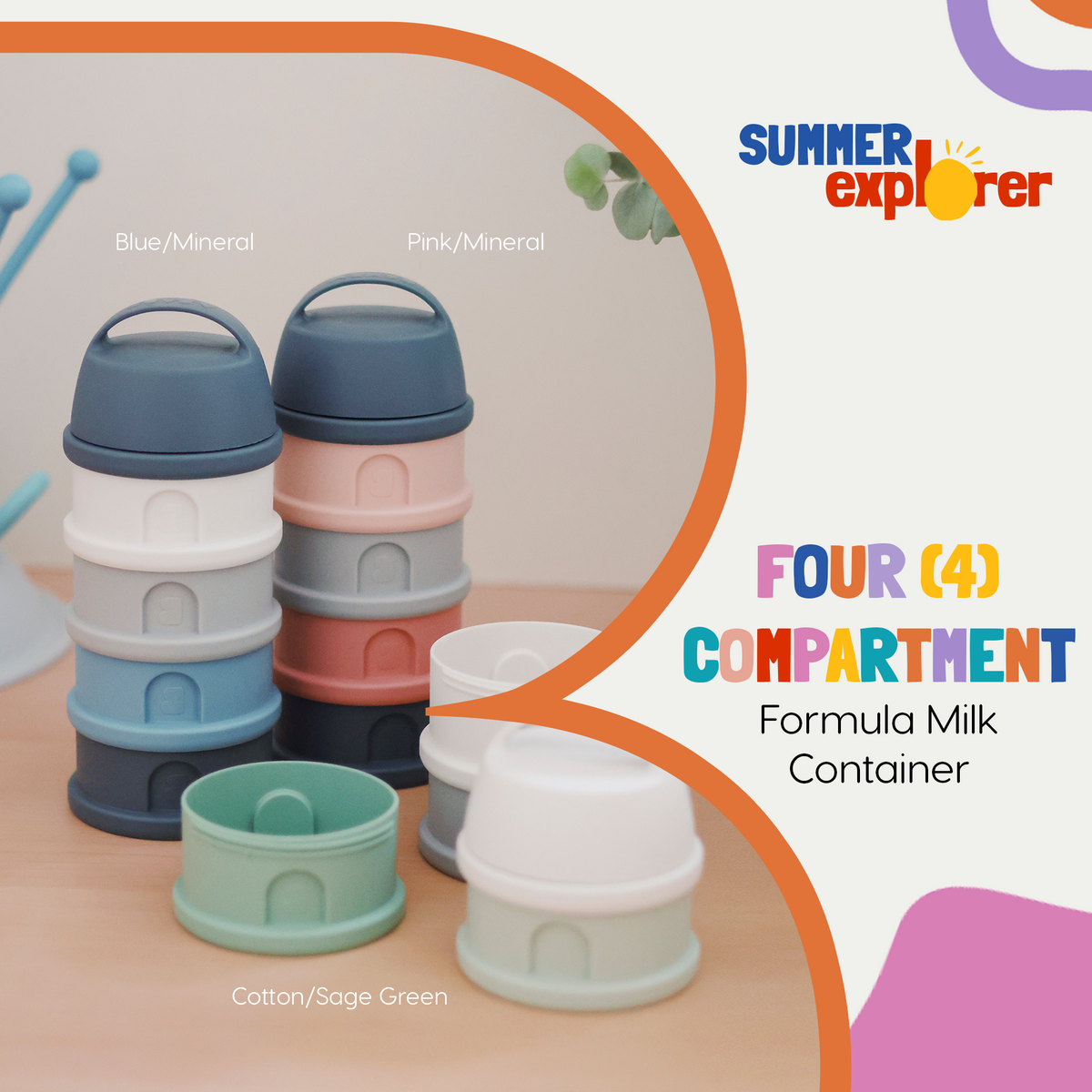 Formula Milk Container 4 Compartments – Beaba Philippines